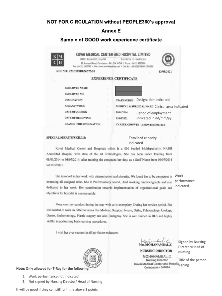 Work Testimonial Sample | PDF
