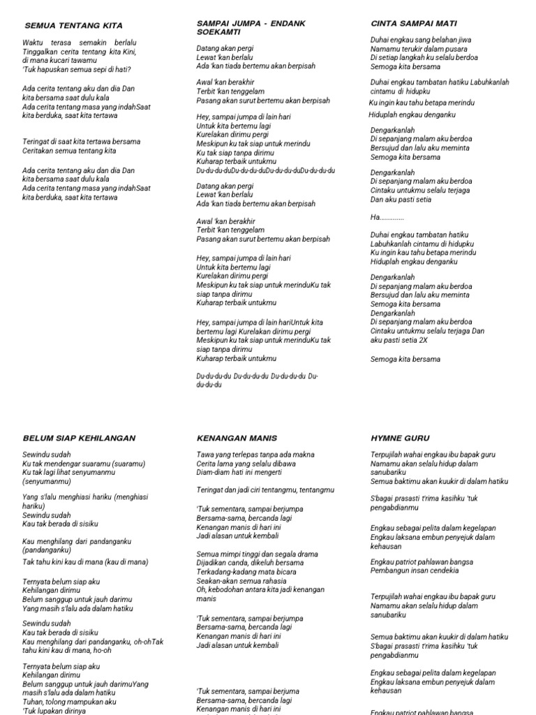 Lirik Lagu Perpisahan | PDF