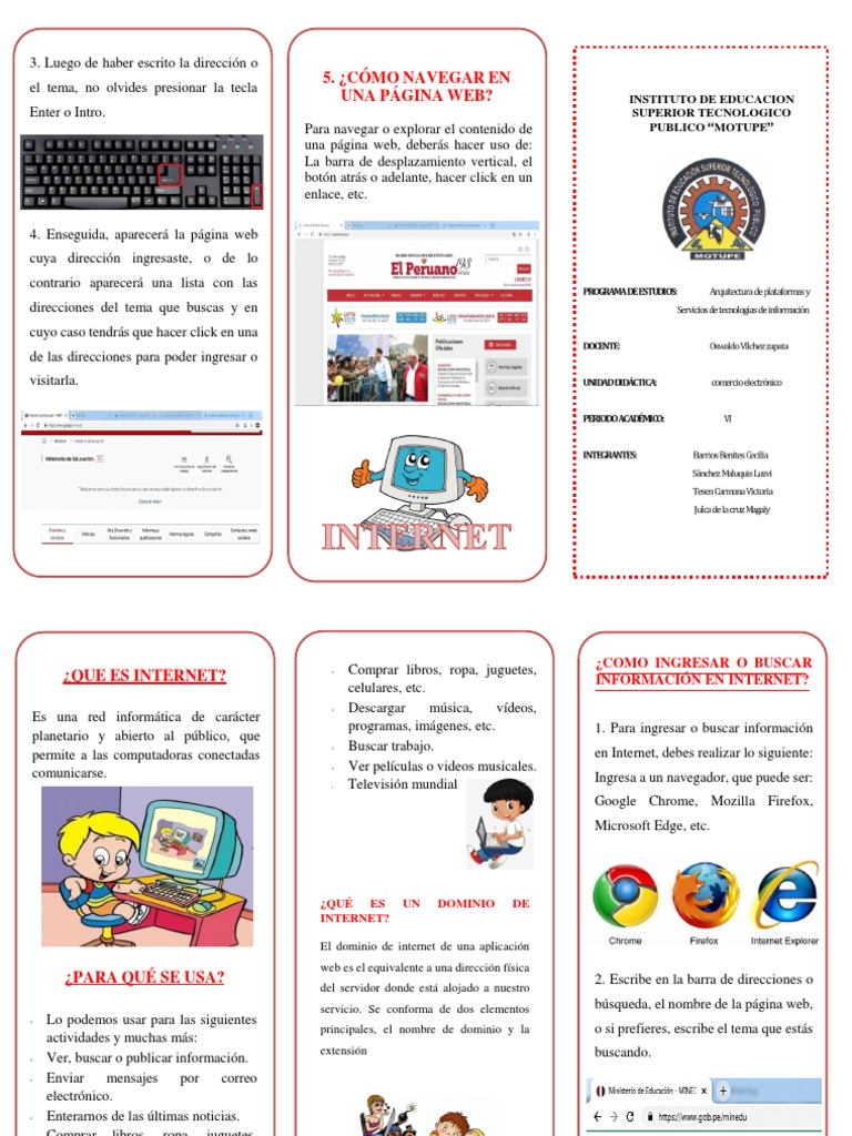 Triptico El Internet | PDF | Internet | Red mundial