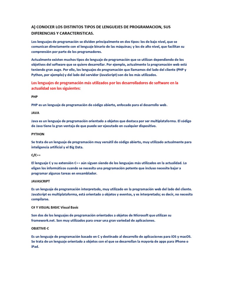 Tarea2.lenguajes de Programacion | PDF | Internet y web | Servidor web