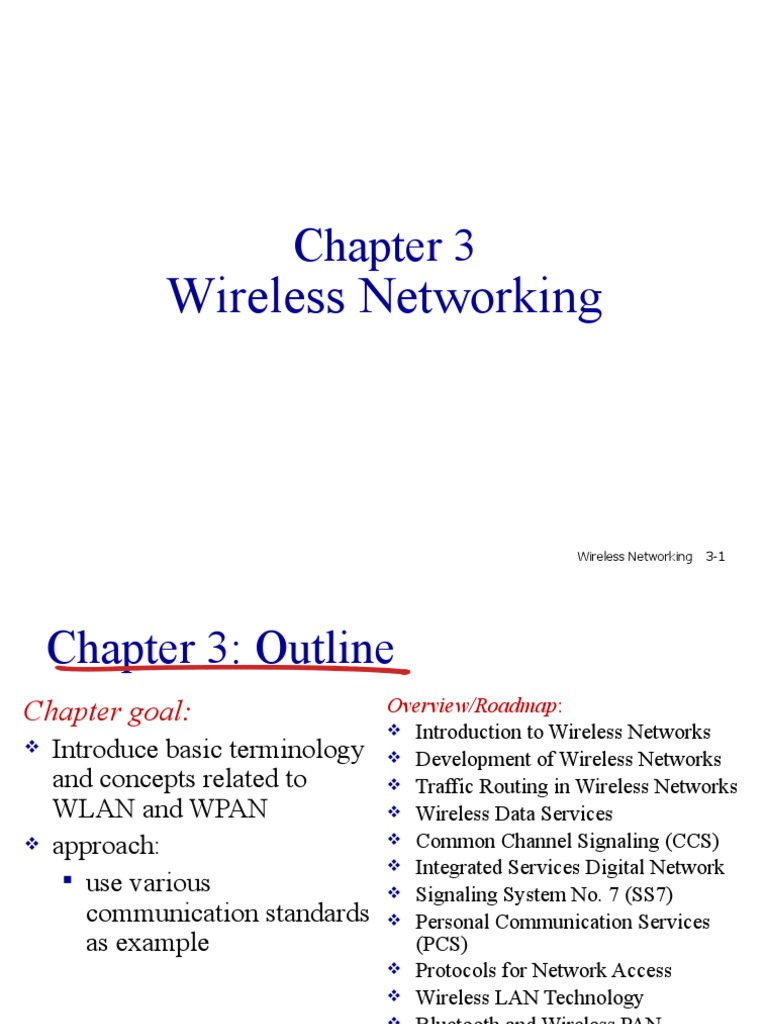 Chapter 3 Wireless Networking Pdf Computer Network Public Switched Telephone Network