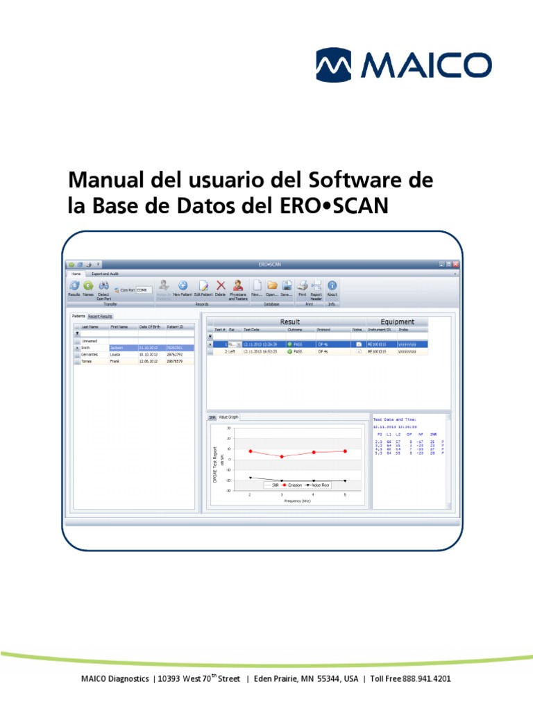 MAICO ERO SCAN Software, Manual Operacion | PDF | USB | Microsoft Windows