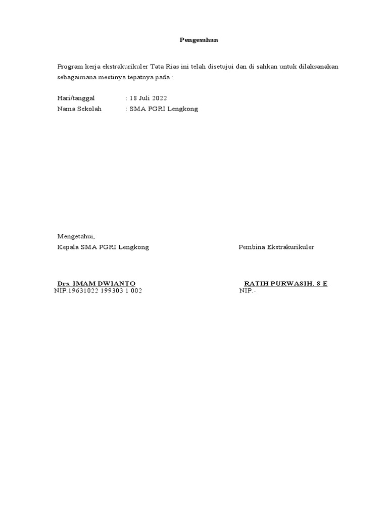 Program Ektra Tata Rias | PDF | Karier & Perkembangan | Seni