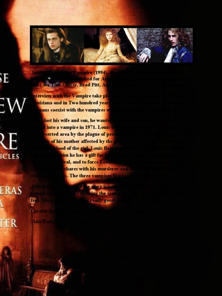 Interview With The Vampire Ana | PDF