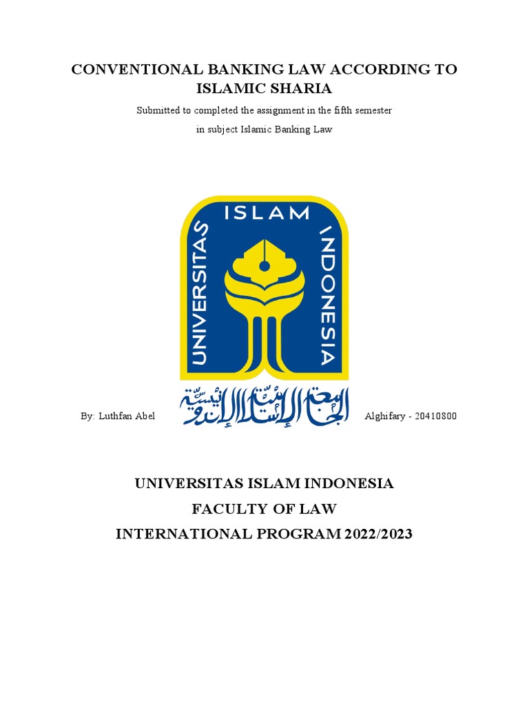 Islamic Banking Law - Luthfan Abel Alghifary | PDF | Interest | Islamic Jurisprudence