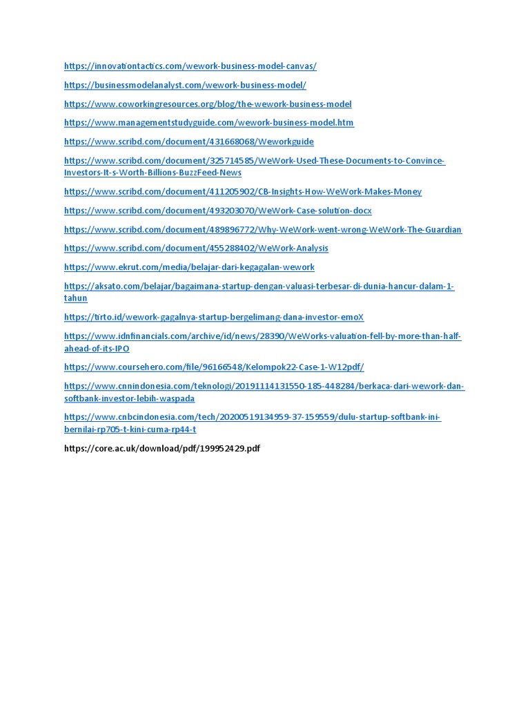 Wework Citation | PDF | Business
