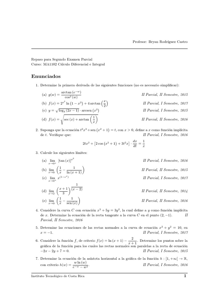 Práctica de Derivadas | PDF | Objetos matemáticos | Matemáticas