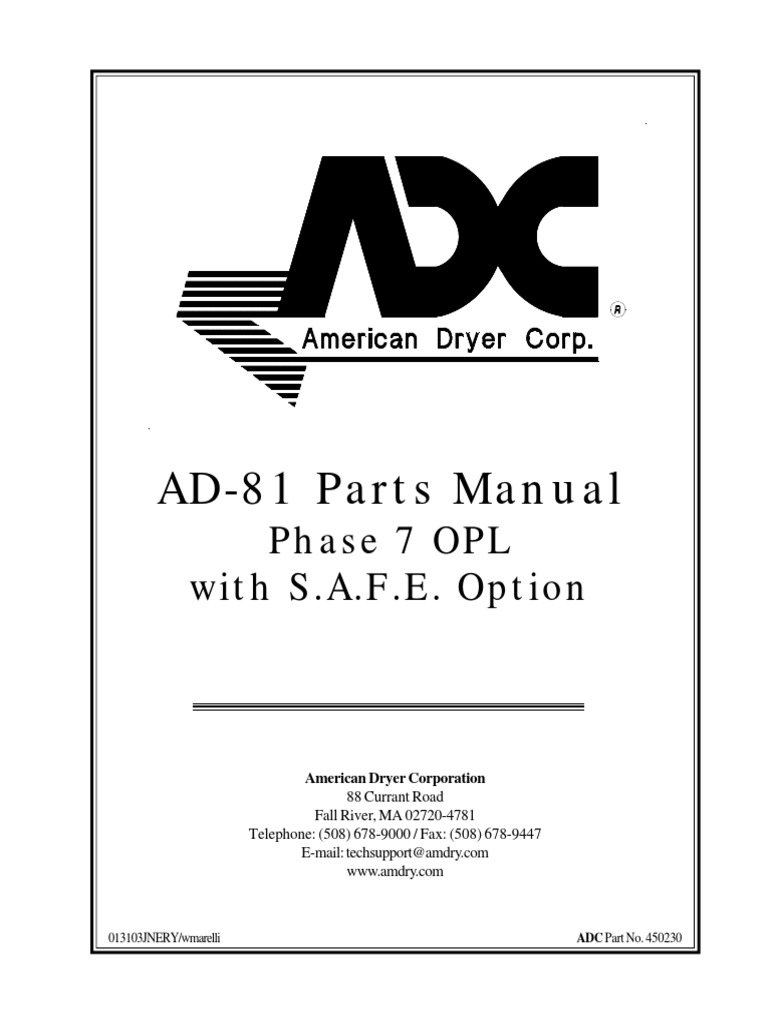 Ad-81 p7 Opl S.A.F.E. Parts Manual Pn-450230 (r1) 4903 | PDF | Screw ...