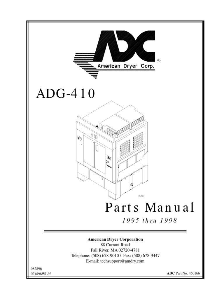 ADG-410 Parts Manual PN 450166 (REV-2) 030598 | Download Free PDF | Screw | Fuse (Electrical)