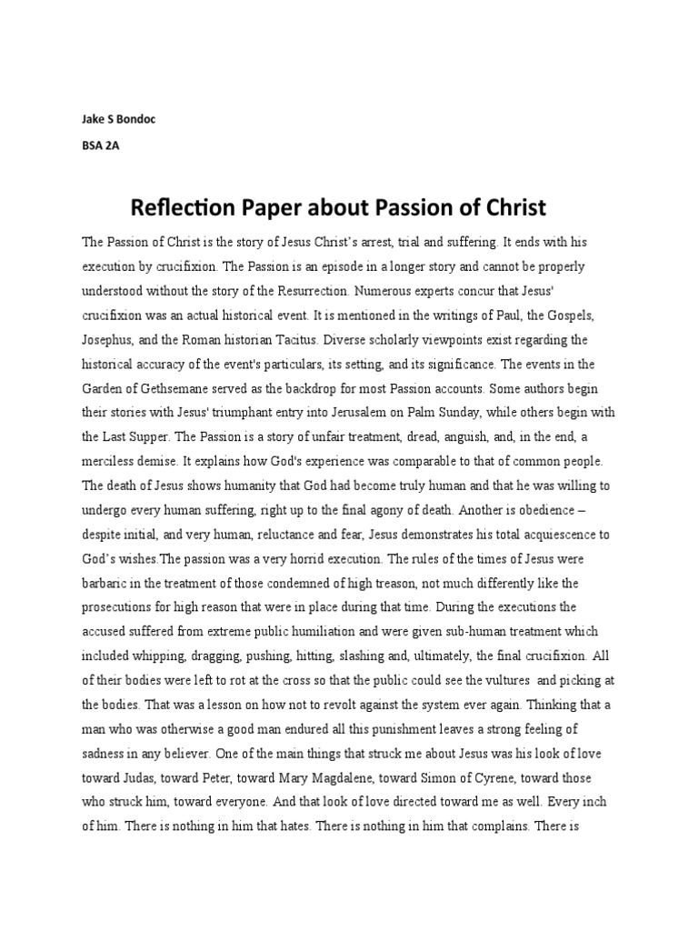 Passion of Christ | PDF | Jesus | Crucifixion Of Jesus