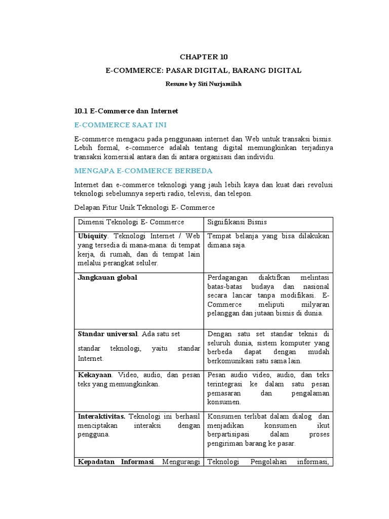 Chapter 10 E-Commerce | PDF