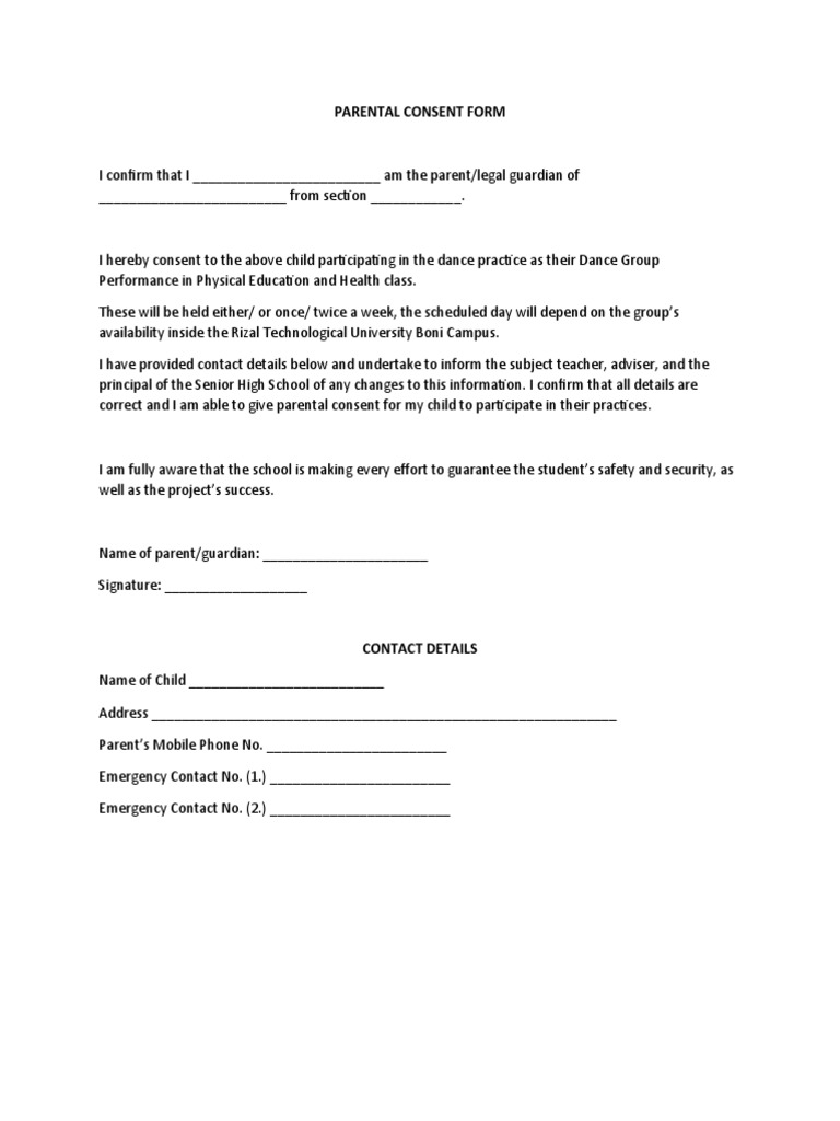 Parental Consent Form | PDF