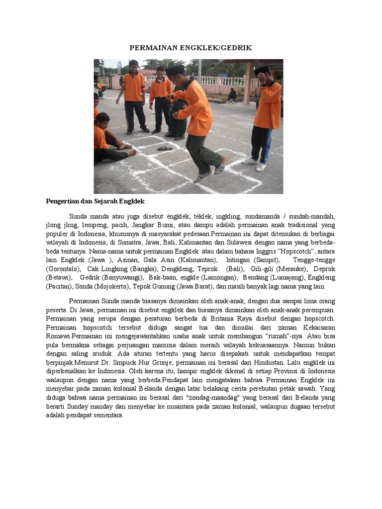 Permainan Engklek M Daffa Nugraha | PDF