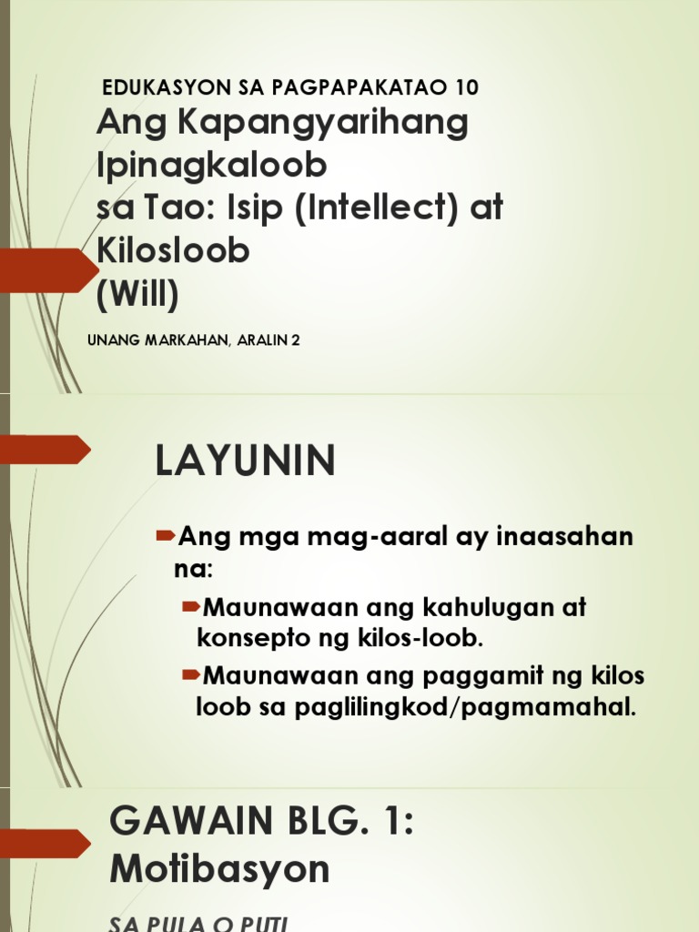 Esp Q1 Lesson 2 | PDF