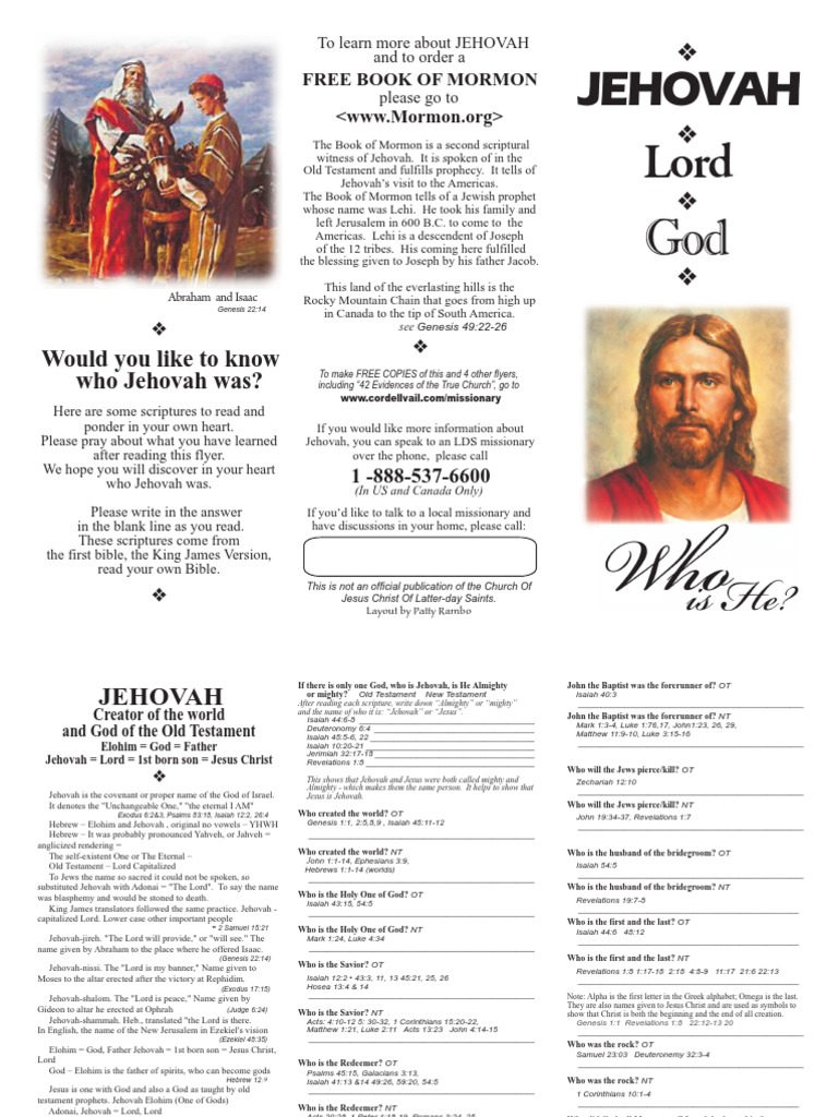 Jehovah 13 Color | PDF | Jehovah | Jesus