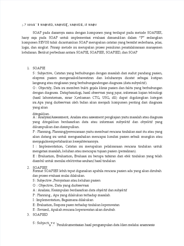 Metode SOAP dan Variannya dalam Kebidanan | PDF