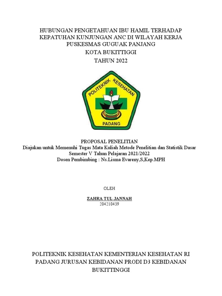 Proposal Zahra Tul Jannah | PDF