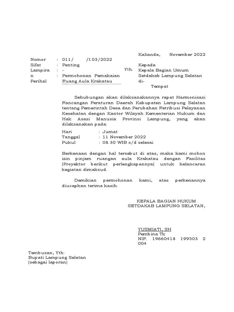 Surat Usulan Pegawai | PDF