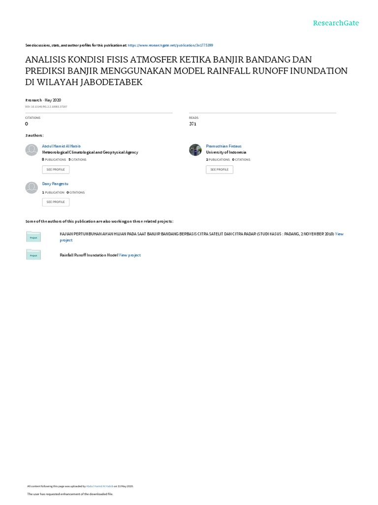 Paper Banjir Model RRI | PDF