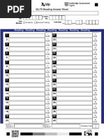 IELTS Listening and Reading Answer Sheet | PDF | International English ...