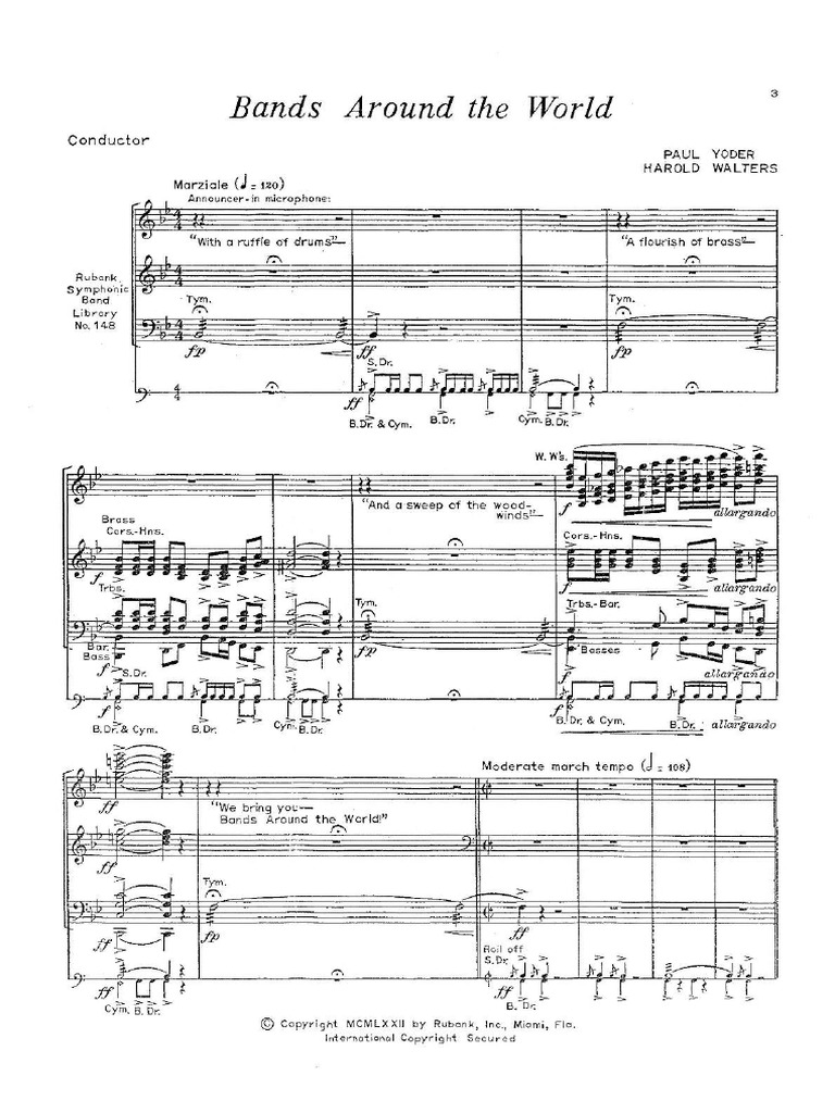 Bands Around The World - Paul Yoder & Harold Walters | PDF