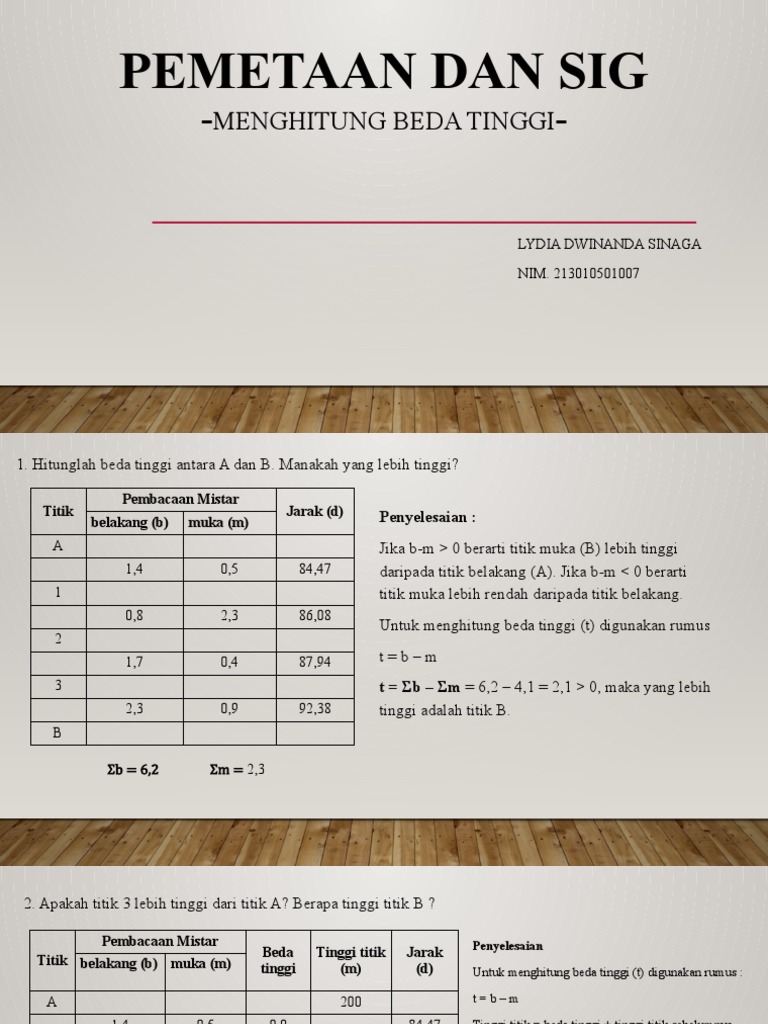 Pemetaan dan Perhitungan Beda Tinggi | PDF