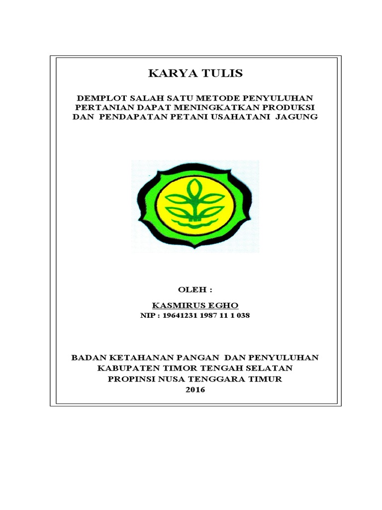 Demplot Jagung untuk Peningkatan Pendapatan | PDF