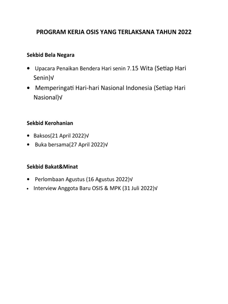 Proker Osis & Mpk.1 | PDF