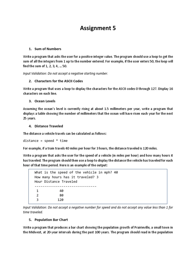 5 - Chapter 5 - Loops - Files | PDF | Speed | Chart