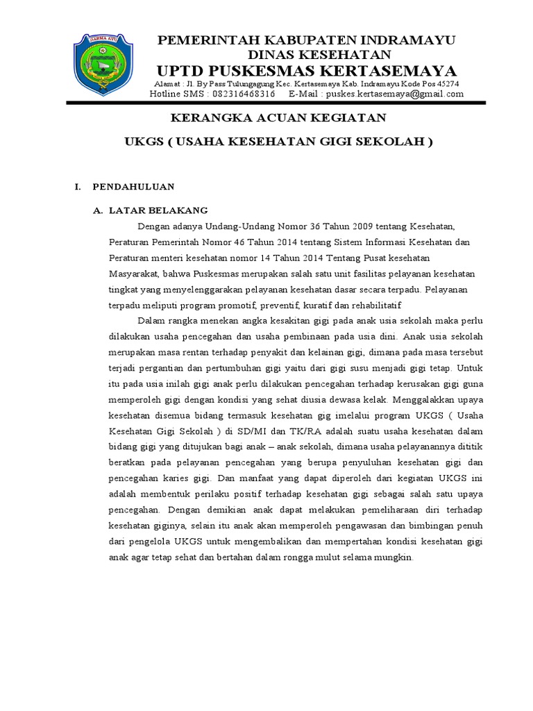 Kerangka Acuan Ukgs 2017 | PDF