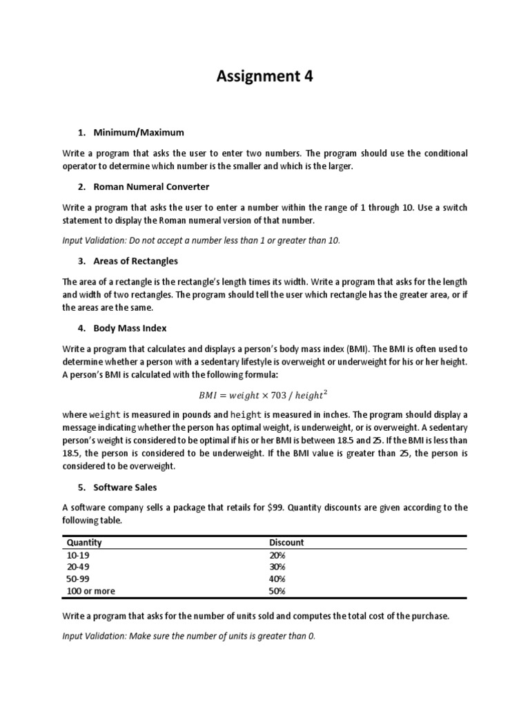 4 - Chapter 4 - Making Decisions | PDF | Body Mass Index | Area