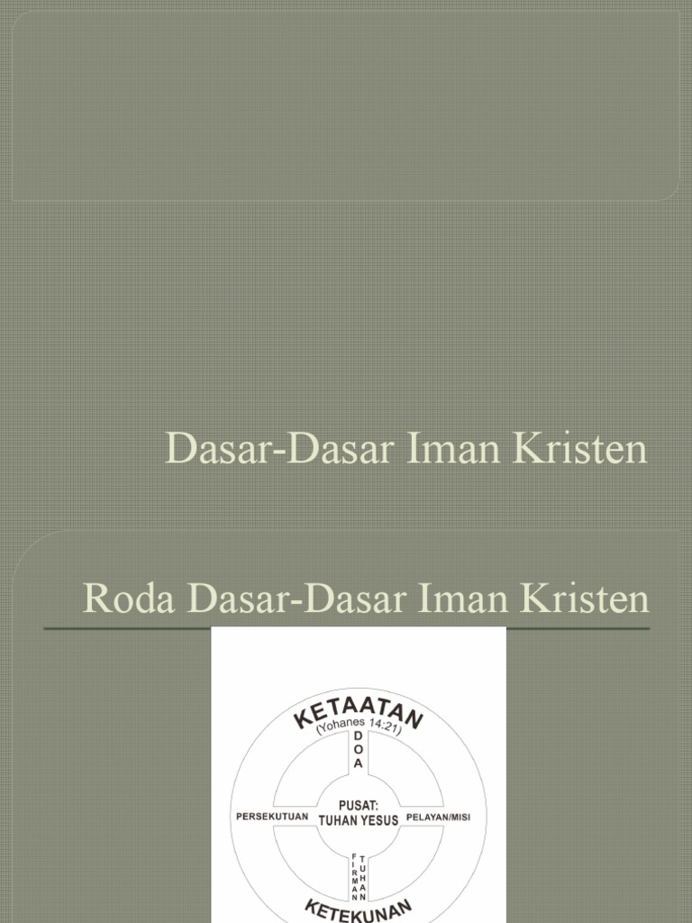 Dasar-Dasar Iman Kristen 5 | PDF | Filsafat | Agama & Spiritualitas