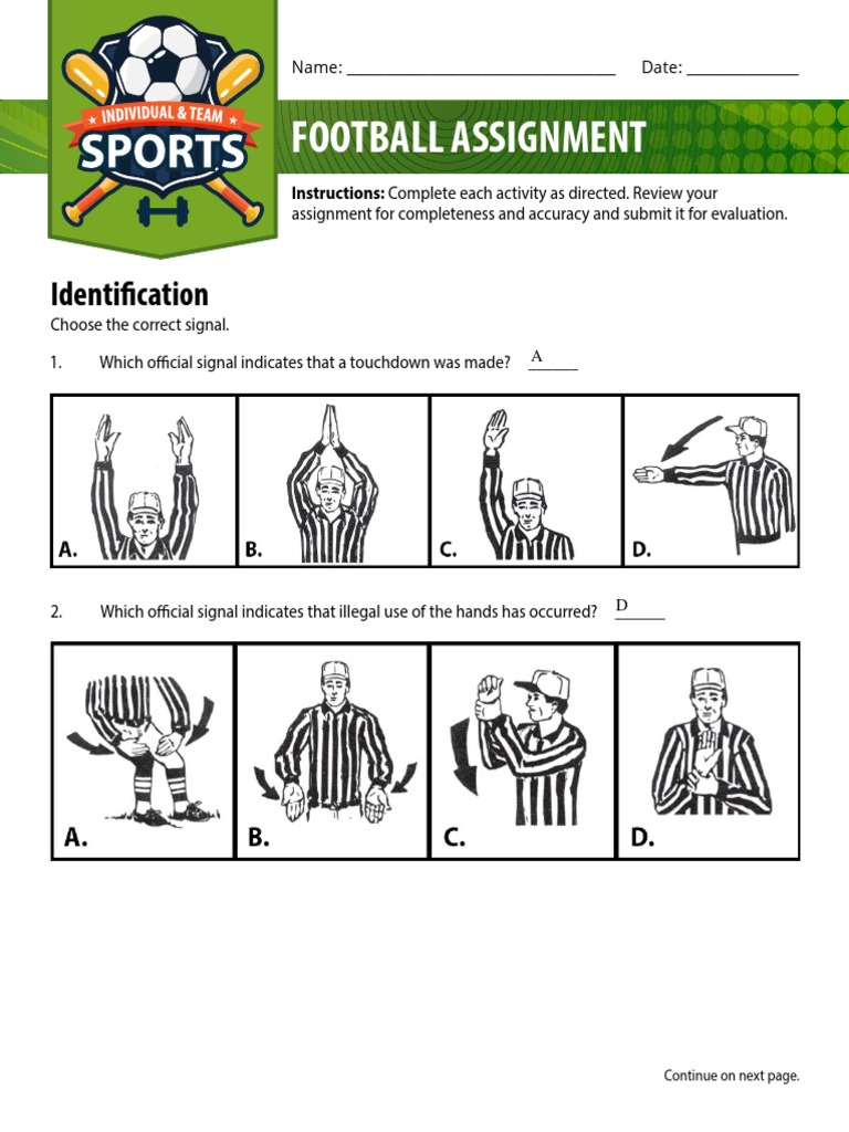 Indv Team Sports Football Assignment | PDF | Quarterback | National ...