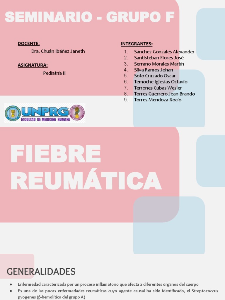 FIEBRE REUMÁTICA - DIAPOSITIVAS | PDF | Sistema inmune | Estreptococo