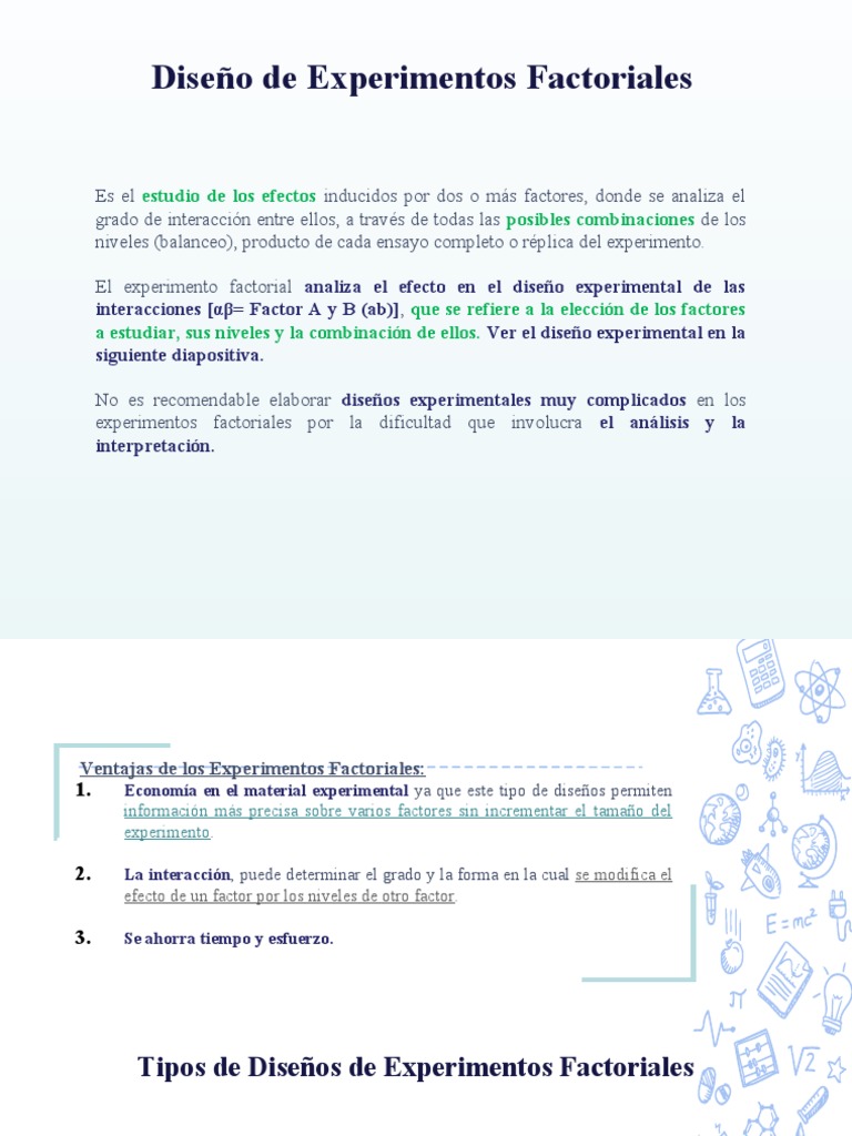 DISEÑO BIFACTORIAL COMPLETAMENTE AL AZAR | PDF | Diseño de experimentos ...