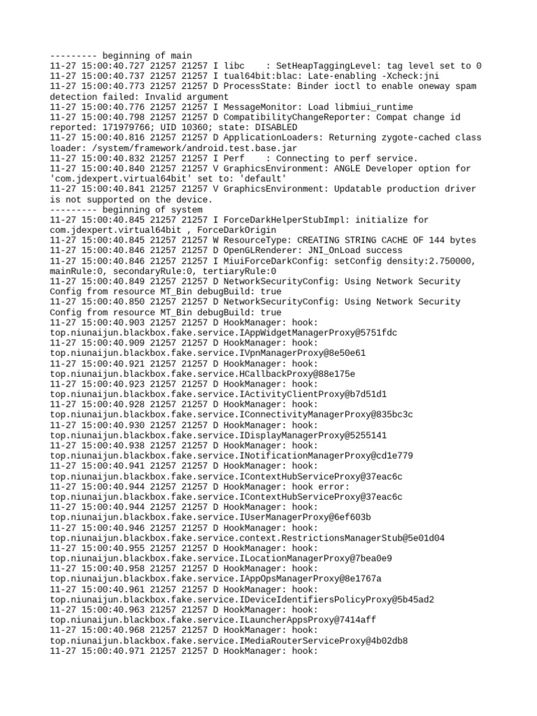BlackBox Virtual APK Debug Log | PDF | Software Engineering | Computing Platforms