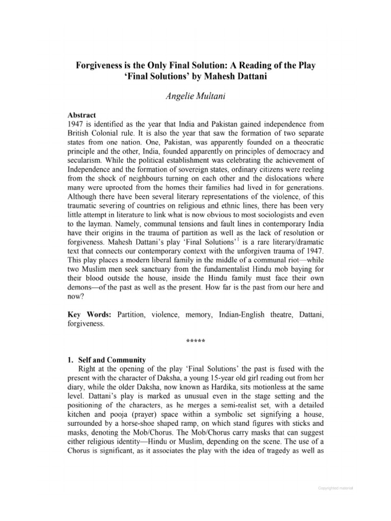 03 Angelie Multani - Forgiveness Is The Only Solution | PDF