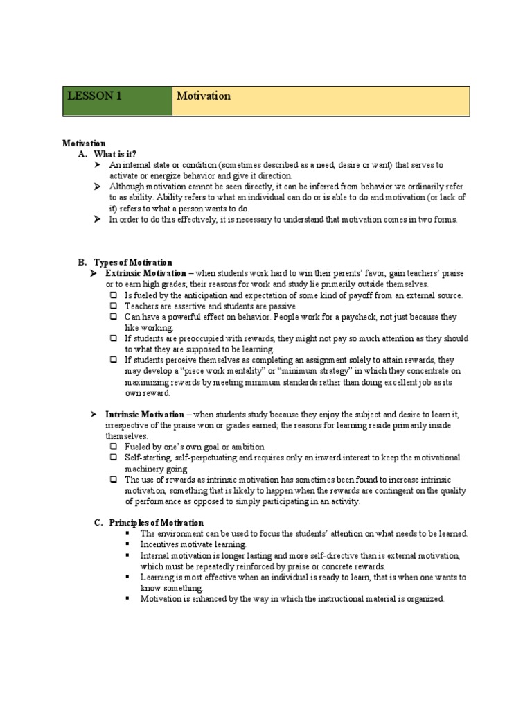 Tep 2 Module 4 | PDF | Motivational | Motivation