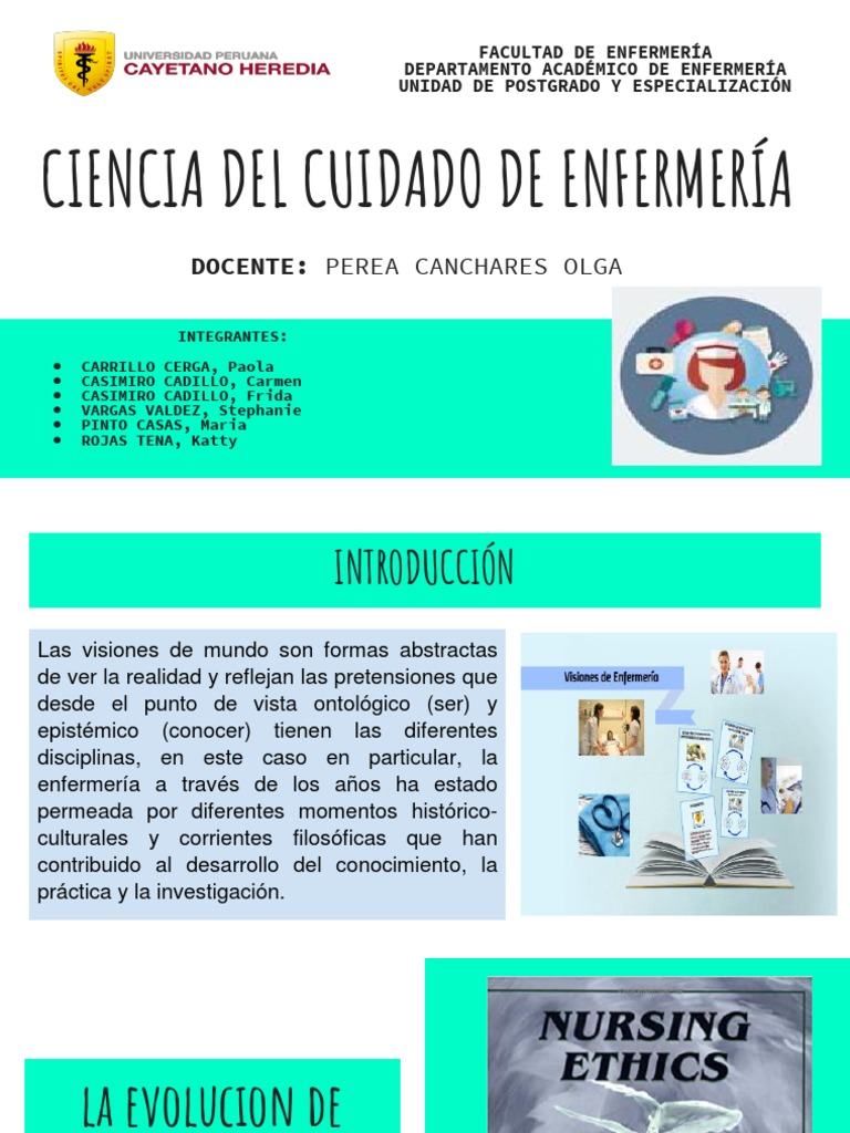VISIONES DE ENFERMERIA UNIDAD I Clase 4-2 | PDF | Conocimiento | Enfermería