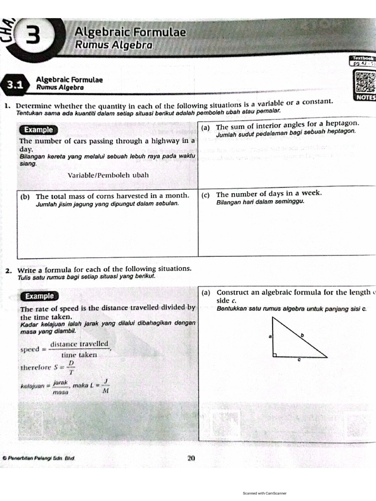 Algebraic Formulae | PDF