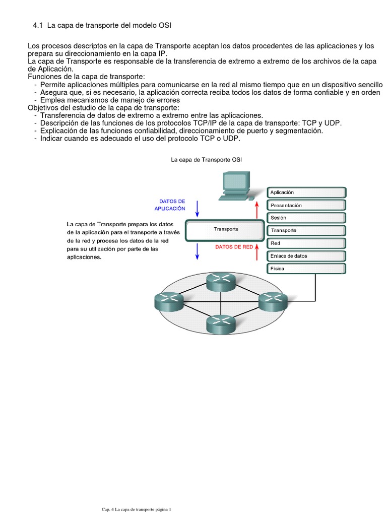 Redes - Capitulo 4 | PDF | Protocolo de Control de Transmisión | Red de computadoras