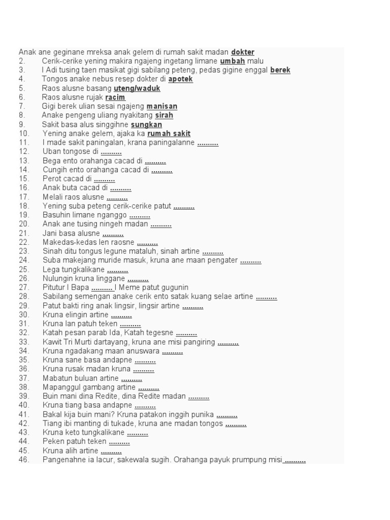 Teks Basa Bali | PDF