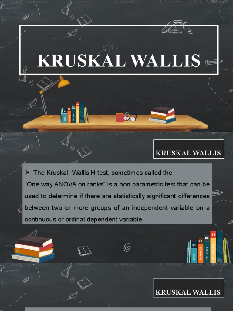 Non Parametric Kruskal Wallis | PDF | Spearman's Rank Correlation ...