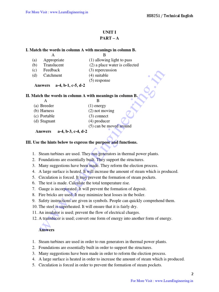 HS8251 2marks - by WWW - Learnengineering.in | PDF | Steam | Boiler