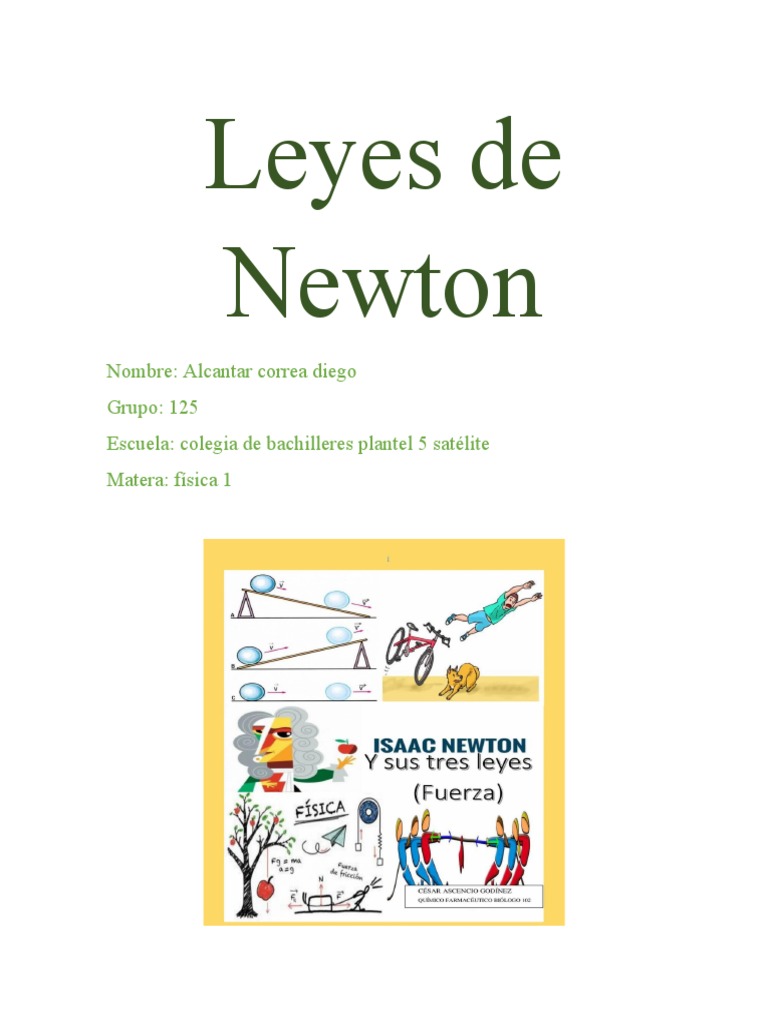Ejemplos de las Leyes de Newton | PDF | Fuerza | Las leyes del ...