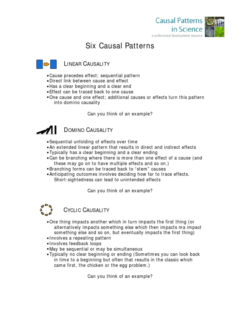 Six Causal Patterns | PDF | Causality