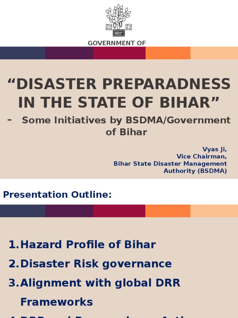 Bihar's Disaster Preparedness Initiatives | PDF | Disaster Risk ...
