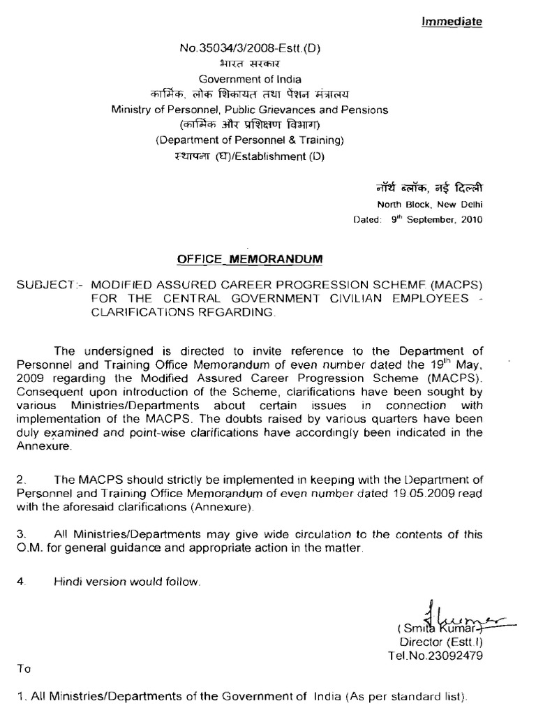 Dop Tclarificationon MACP | PDF | Justice | Crime & Violence