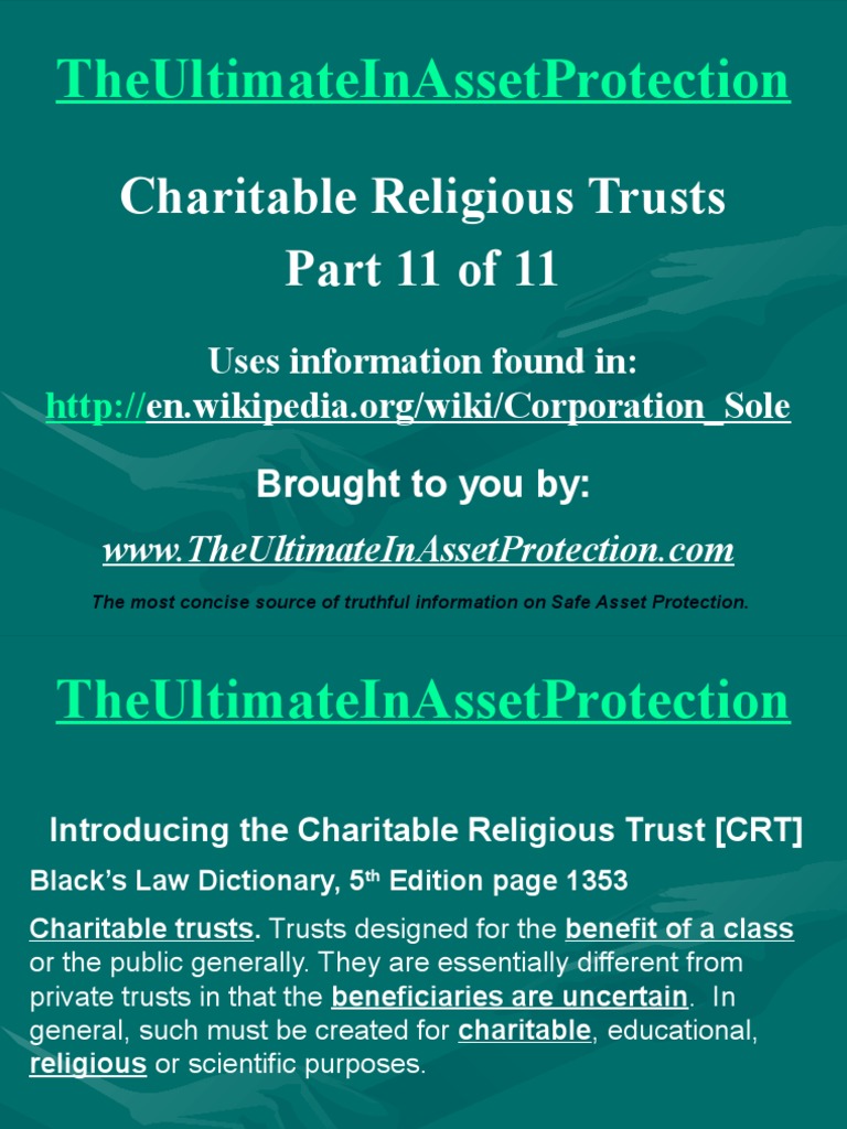 11 Ultimate Protection Video Charitable Religious Trusts | PDF | Trust ...