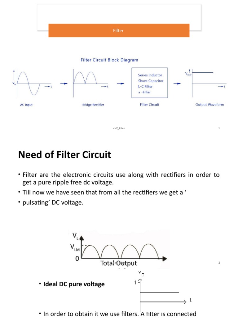 Filter Circuits Explained | PDF | Electronic Filter | Rectifier